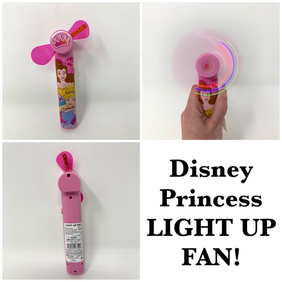 Disney | Other | Disney Princess Light Up Handheld Fan | Poshmark